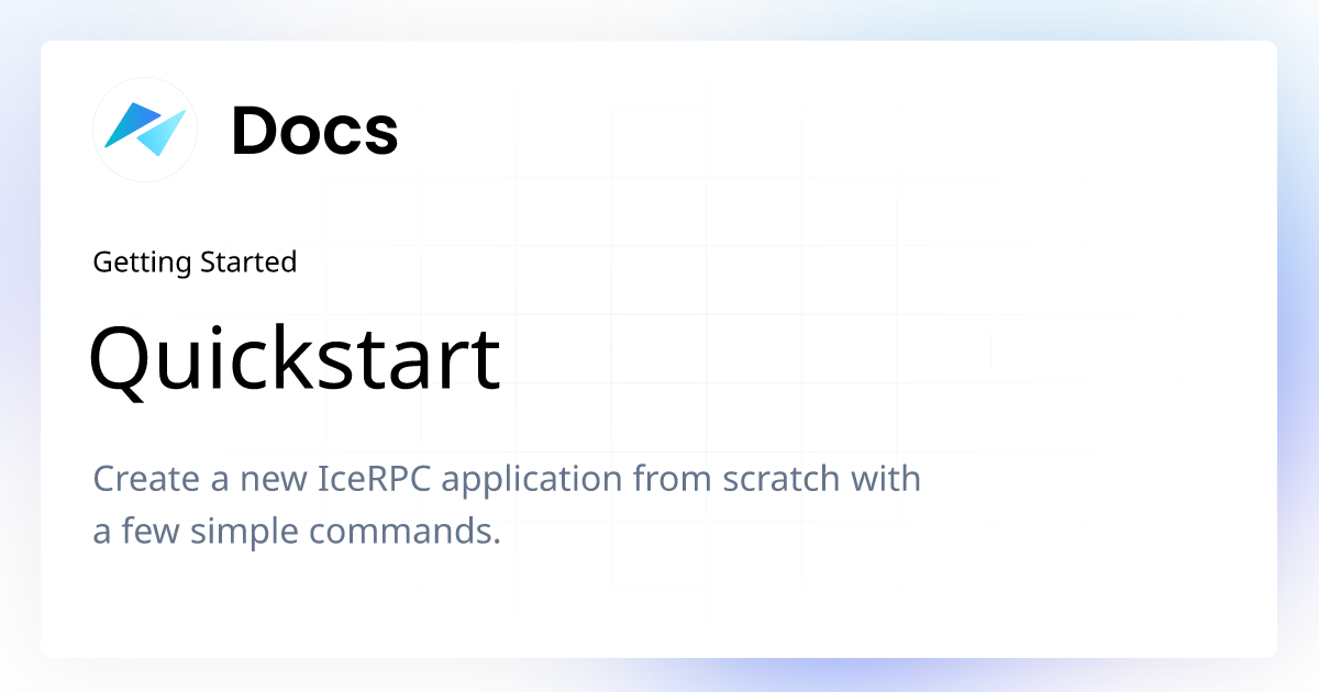 Quickstart | IceRPC Docs