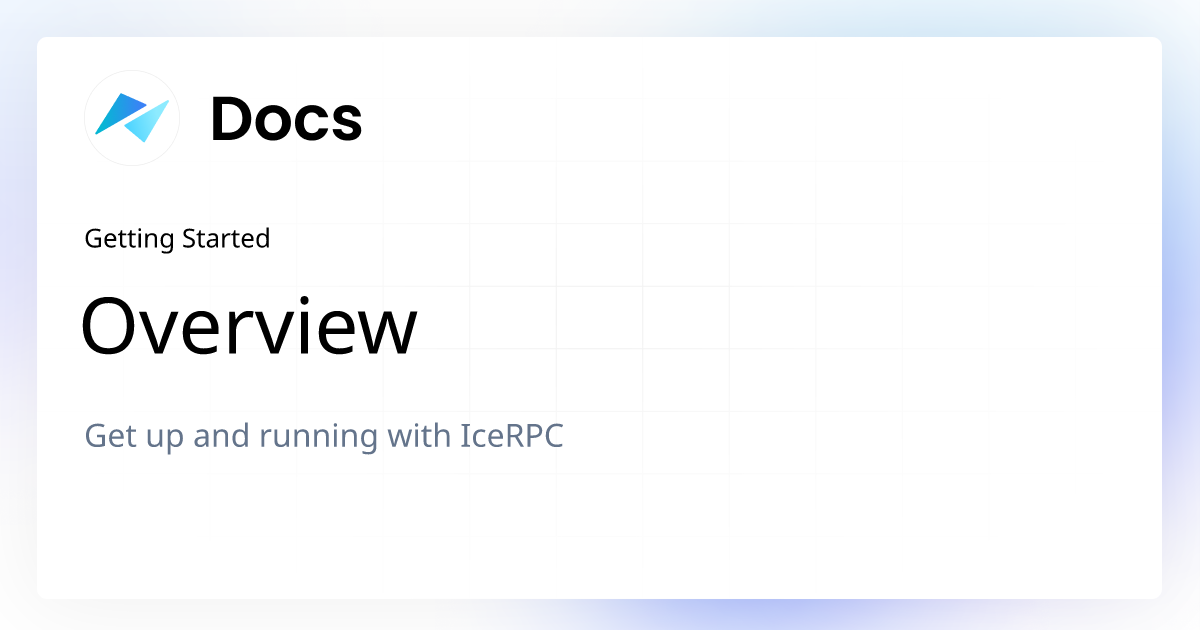 Getting started | IceRPC Docs