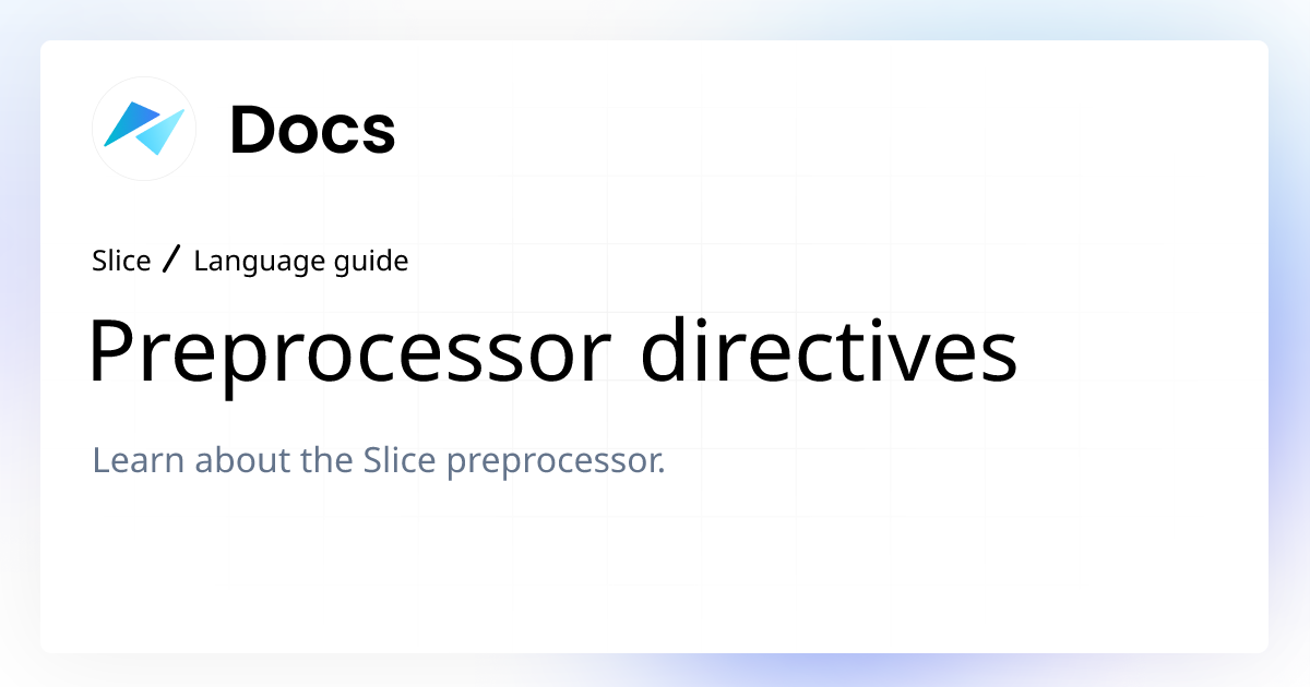 Preprocessor directives | IceRPC Docs
