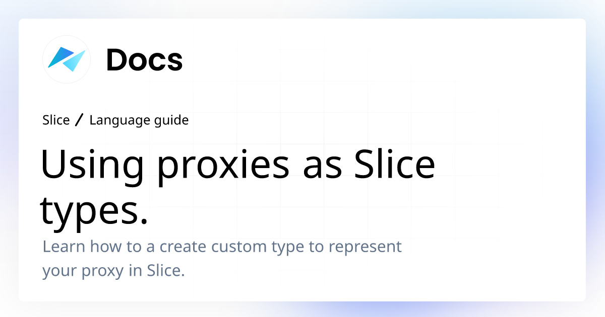 Using proxies as Slice types. | IceRPC Docs