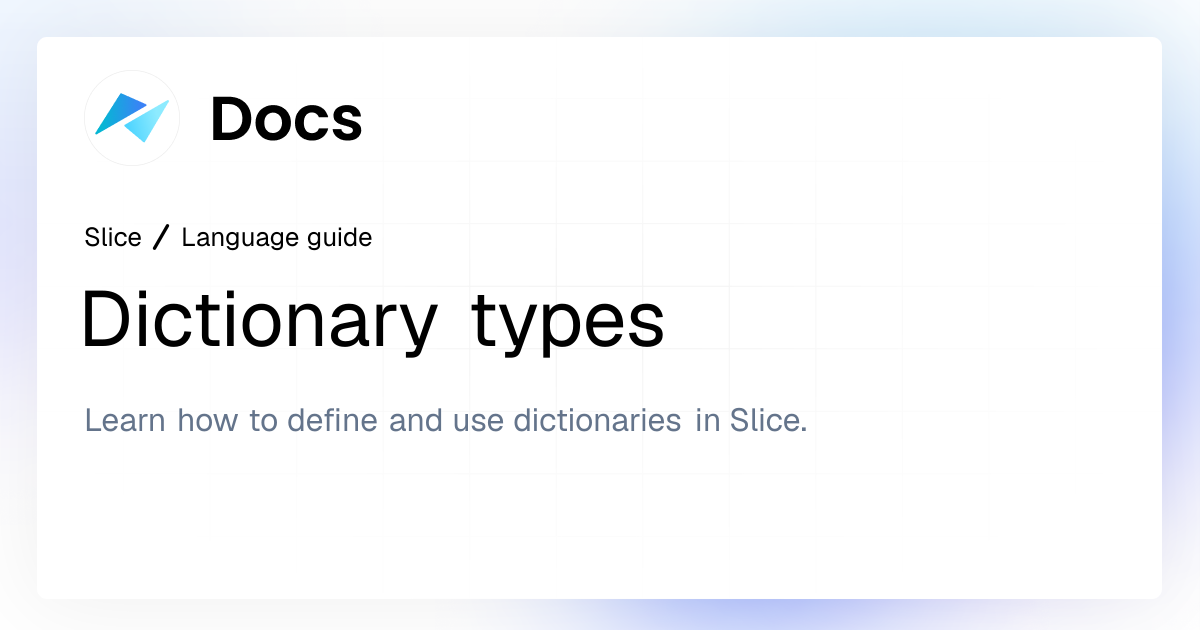 Dictionary Types Icerpc Docs