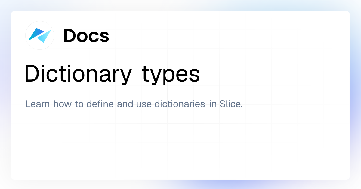 Dictionary types | IceRPC Docs