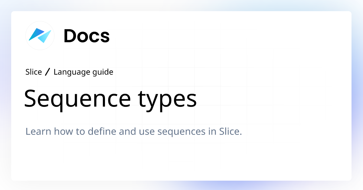 Sequence types | IceRPC Docs